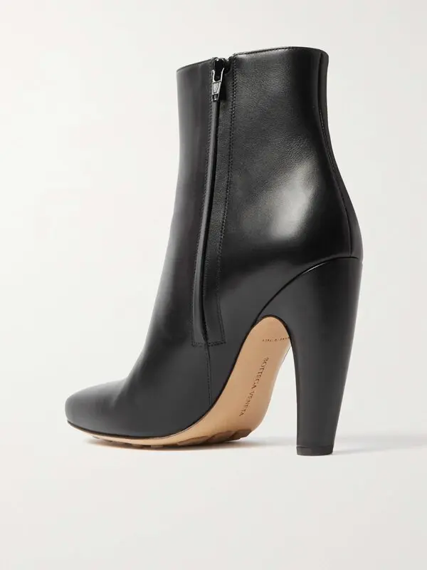 Bottega Veneta Canalazzo Leather Ankle Boots