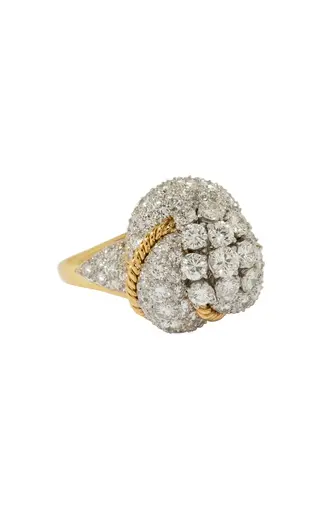 WINDSOR JEWELERS 18k White And Yellow Diamond Ring, David Webb