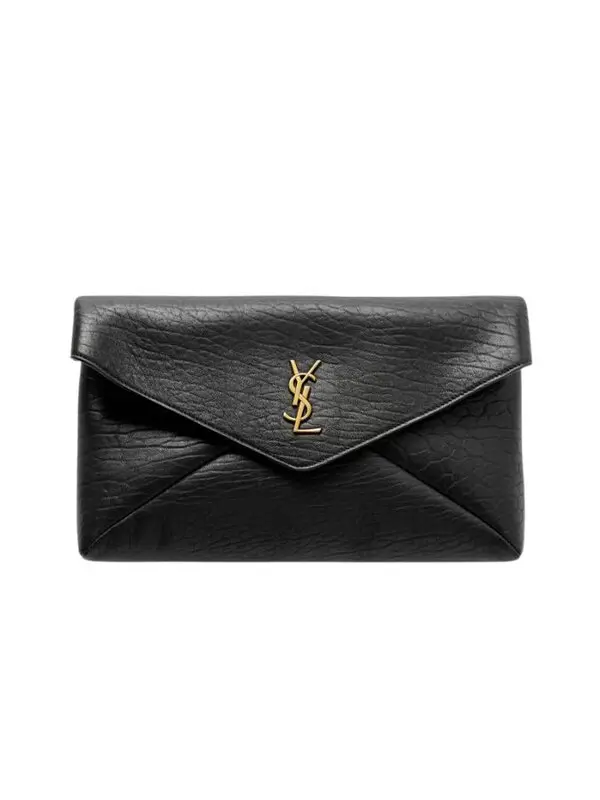 Saint Laurent Cassandre Large Envelope Clutch - Black