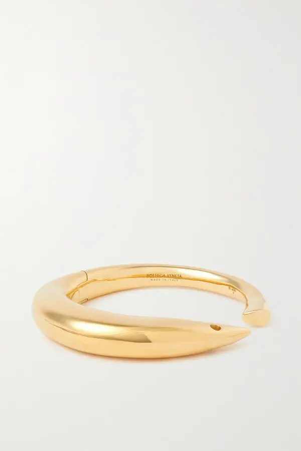 Bottega Veneta Vermeil Hinged Cuff - Gold