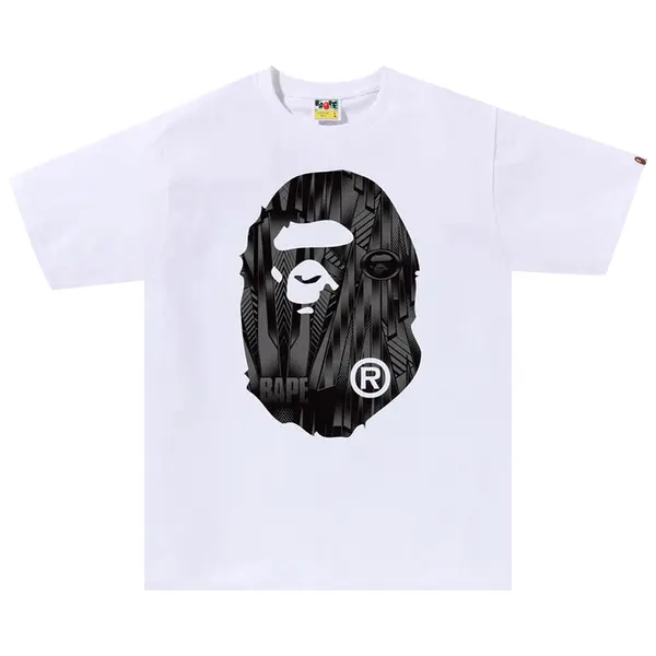 A BATHING APE Speed Racer Big Ape Head Tee /black - White