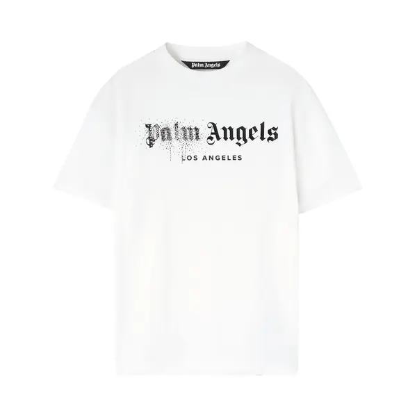 Palm Angels Rhinestone Sprayed Classic Tee - White