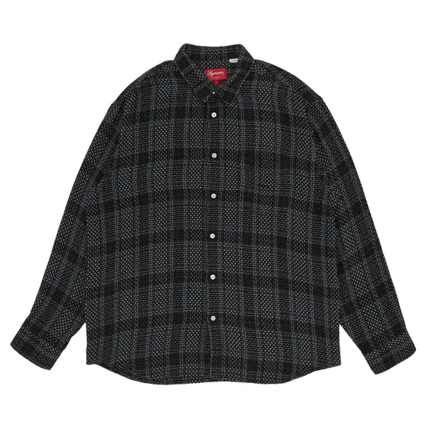 Supreme Basket Weave Plaid Shirt - Black