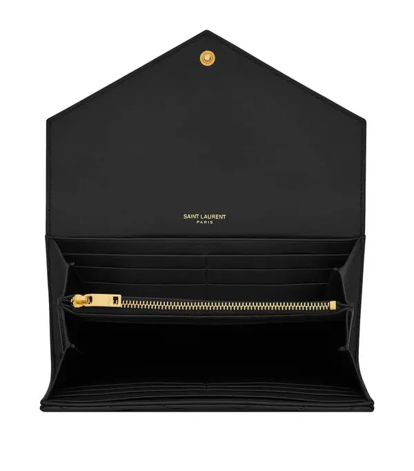 Saint Laurent Large Cassandre Matelassé Envelope Wallet