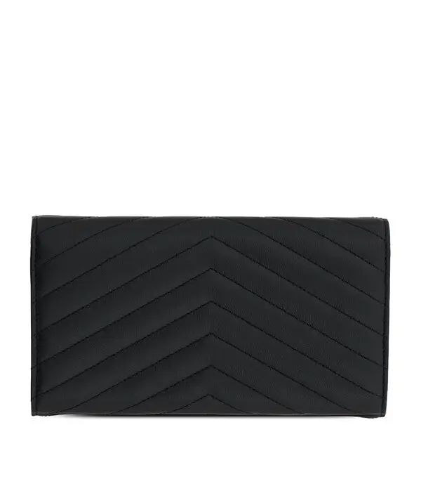 Saint Laurent Large Cassandre Matelassé Envelope Wallet