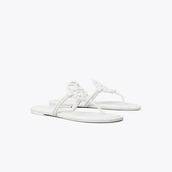 Tory Burch Miller Pavé Knotted Sandal - Optic White