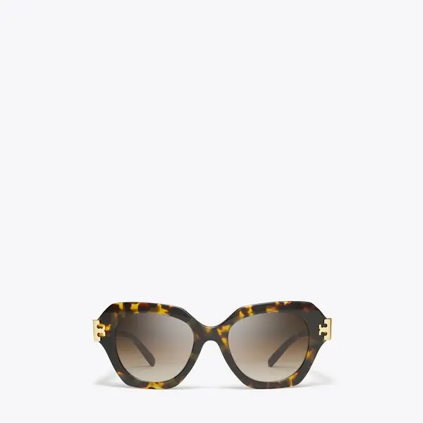 Tory Burch Eleanor Cat-eye Sunglasses - Dark Tortoise/brown Gradient