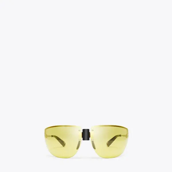 Tory Burch Runway Sunglasses - Shiny Light Gold/yellow