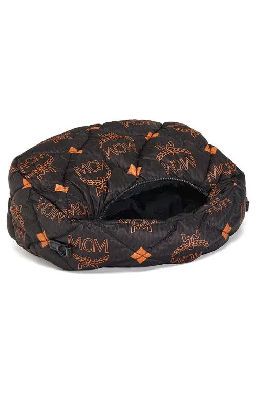 Mcm Large Aren Quilt Nylon Hobo Bag