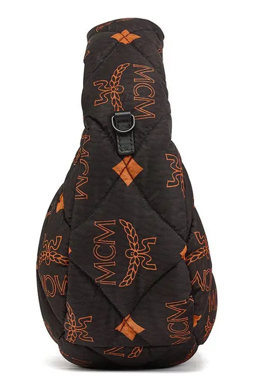 Mcm Large Aren Quilt Nylon Hobo Bag