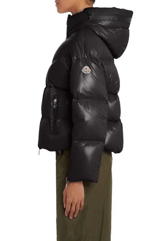 Moncler Huppe Nylon Down Puffer Jacket - Black