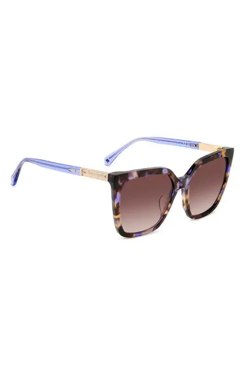 Kate Spade New York Gradient Square Sunglasses - Havana Multi/brown Gradient