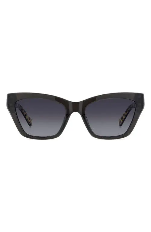 Kate Spade New York Fay 54mm Gradient Cat Eye Sunglasses - Dark Grey Black/grey Shaded