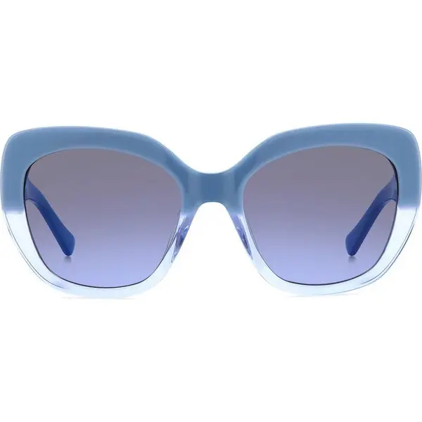Kate Spade New York Winslet 55mm Gradient Round Sunglasses - Blue/ Grey Shaded Blue