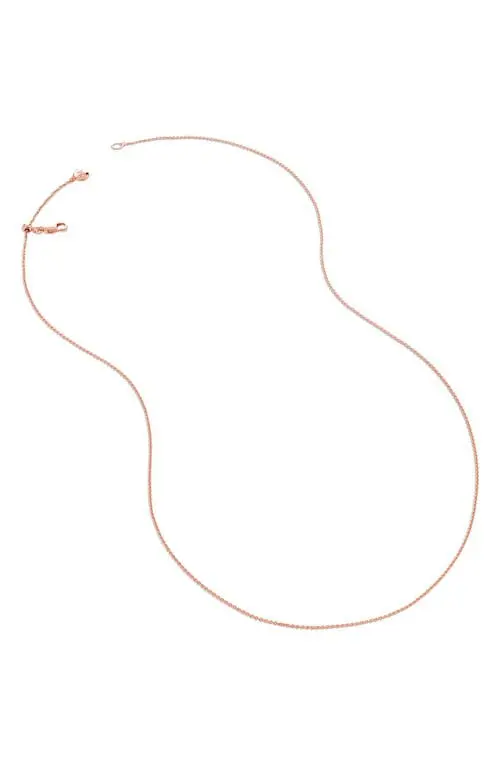Monica Vinader Fine Chain Necklace - 18ct Rose Gold Vermeil