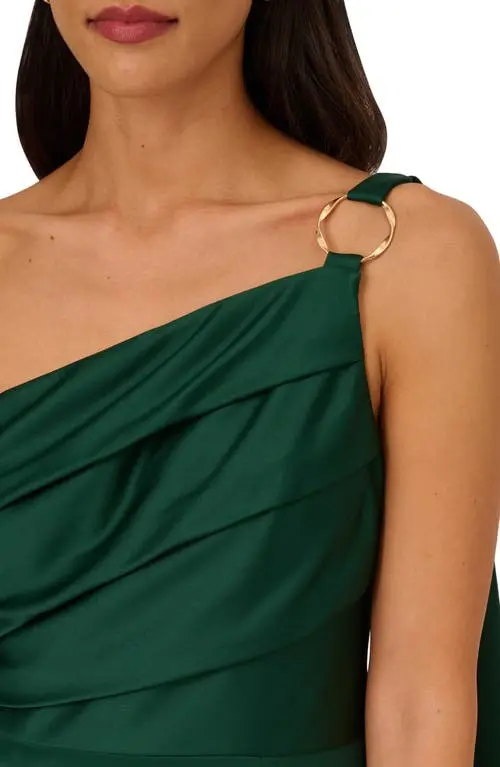 Adrianna Papell Pleated One-shoulder Cocktail Dress