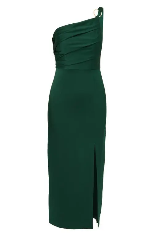 Adrianna Papell Pleated One-shoulder Cocktail Dress