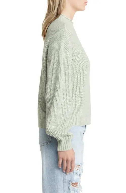 Bp. Mock Neck Sweater - Green Desert