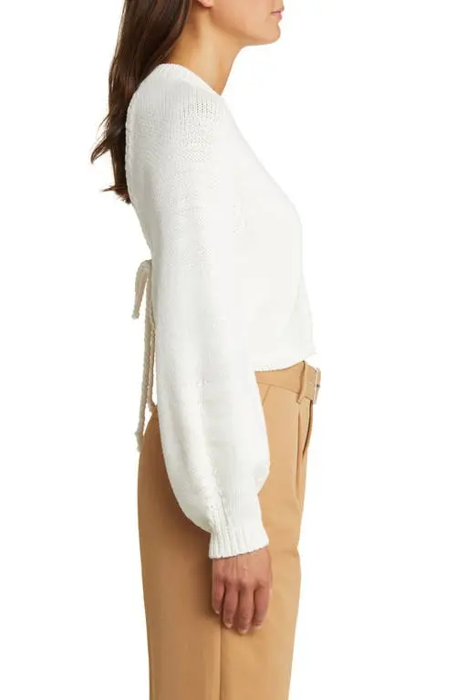 OPEN EDIT Open Back Crewneck Sweater