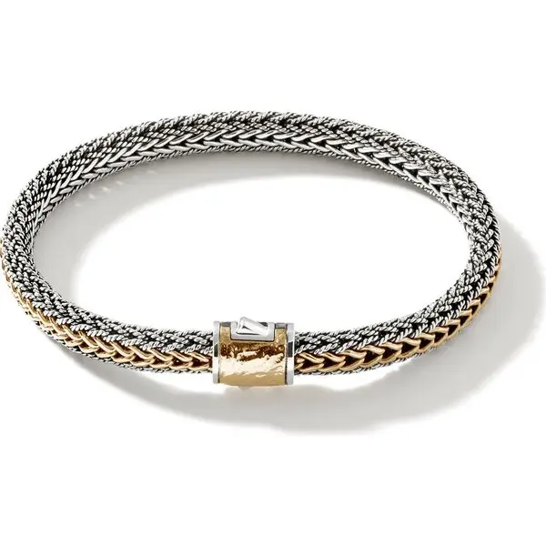 John Hardy Icon Gold & Sterling Reversible Bracelet - Silver