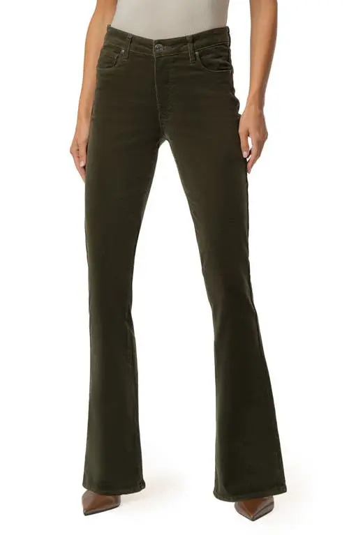 Kut From The Kloth Ana Fab Ab High-waist Corduroy Flare Jeans - Olive