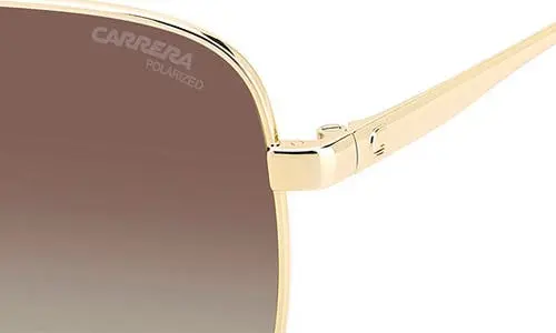 Carrera Eyewear 60mm Gradient Square Sunglasses - Gold Havana/brown Polar