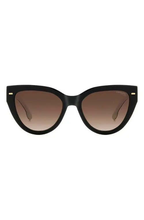 Carrera Eyewear Cat Eye Sunglasses - Black White/brown Gradient