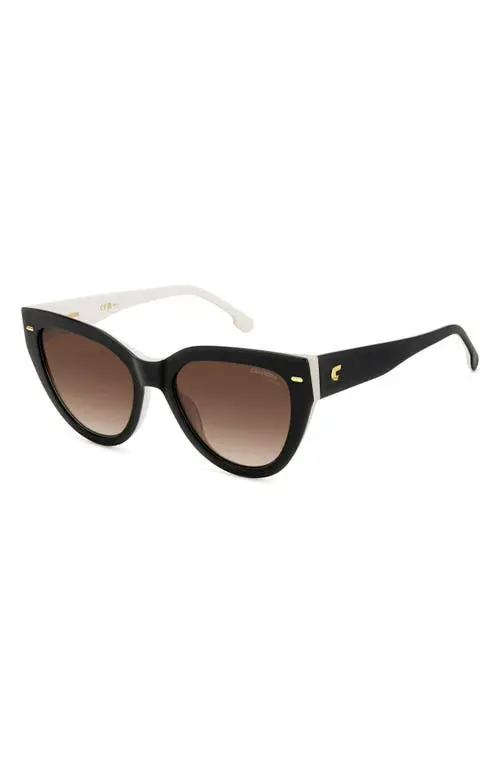 Carrera Eyewear Cat Eye Sunglasses - Black White/brown Gradient