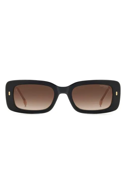 Carrera Eyewear 53mm Gradient Rectangular Sunglasses - Black Beige/ Brown Gradient