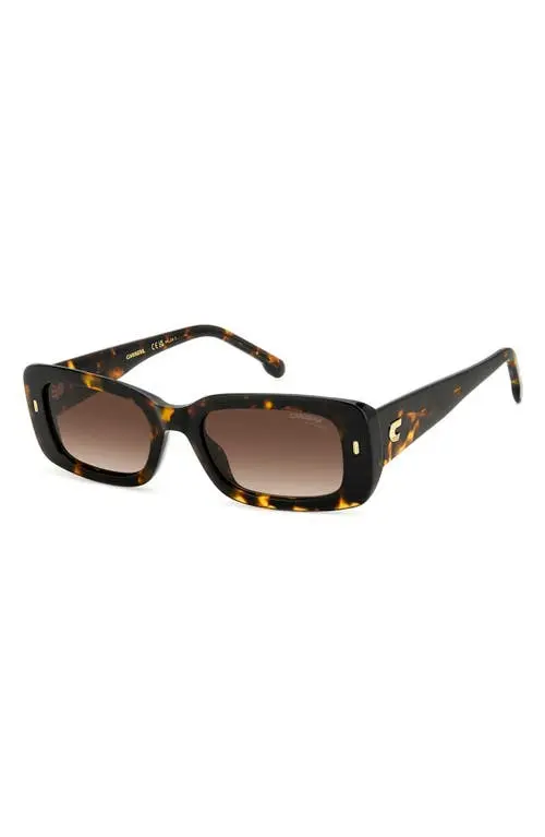Carrera Eyewear 53mm Gradient Rectangular Sunglasses - Havana/brown Gradient