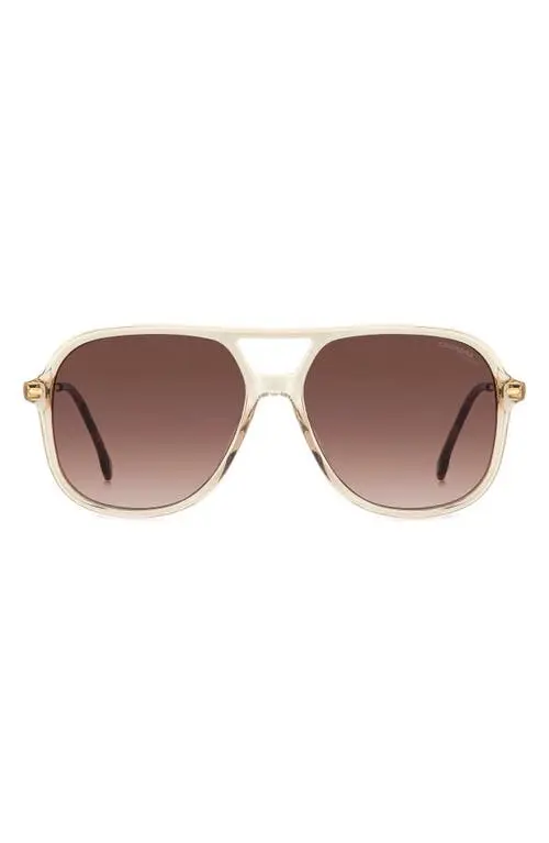 Carrera Eyewear 58mm Navigator Sunglasses - Nude/brown Gradient