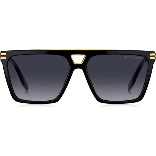 Marc Jacobs 58mm Square Sunglasses - Black/grey Shaded
