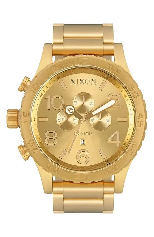 Nixon 51-30 Chronograph Bracelet Watch - All Gold