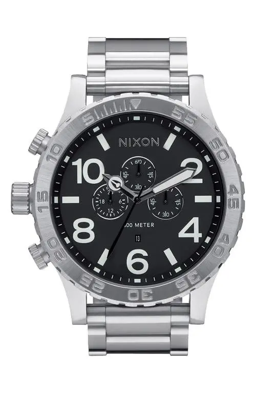 Nixon 51-30 Chronograph Bracelet Watch - Black