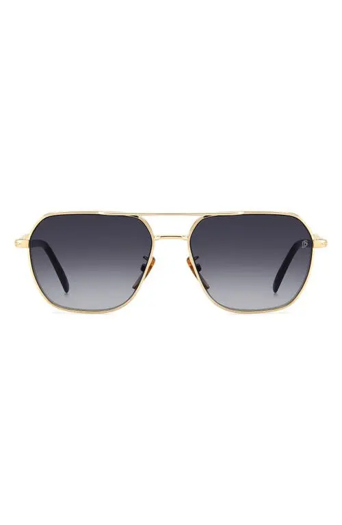 DB EYEWEAR BY DAVID BECKHAM Aviator Sunglasses - Gold Black