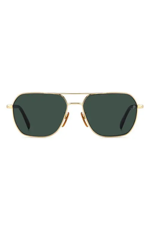 DB EYEWEAR BY DAVID BECKHAM Aviator Sunglasses - Gold Havana