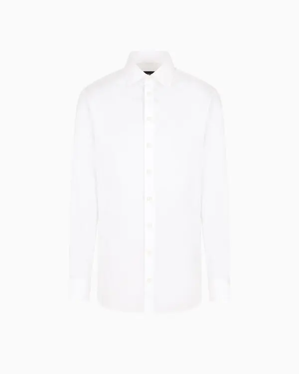Giorgio Armani Regular-fit Shiny-effect Cotton Shirt