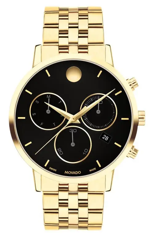 Movado Museum Classic Chronograph Bracelet Watch - Black