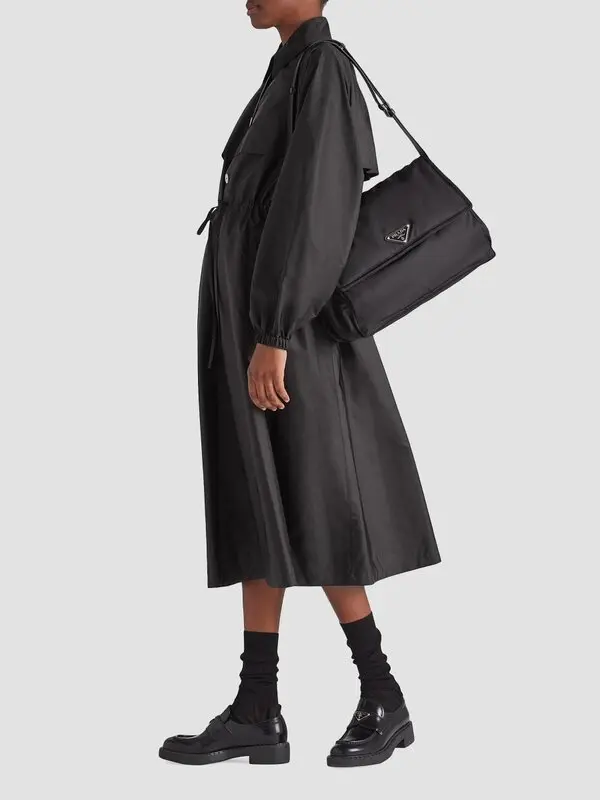 Prada Re-nylon Padded Shoulder Bag - Black