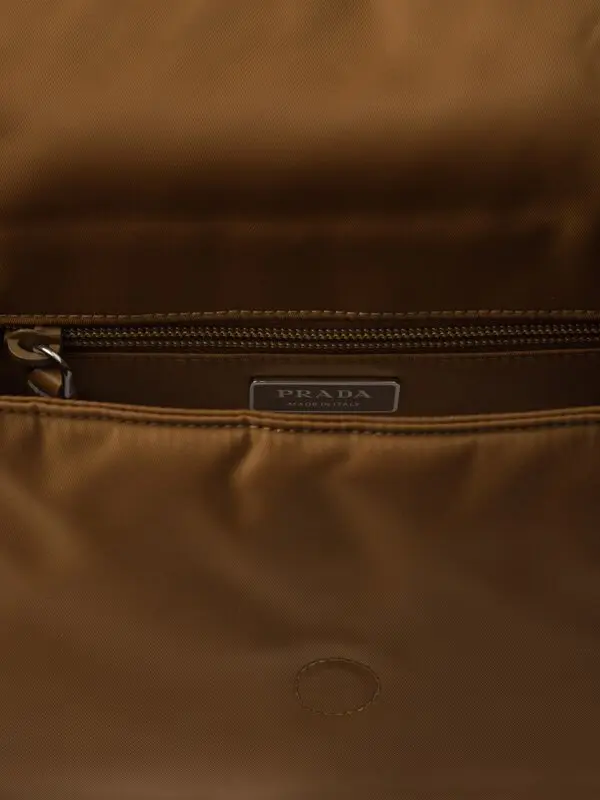 Prada Padded Re-nylon Shoulder Bag - Dark Brown