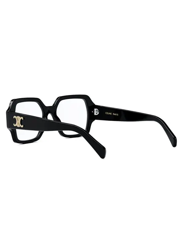 Celine Triomphe 52mm Square Optical Eyeglasses - Black