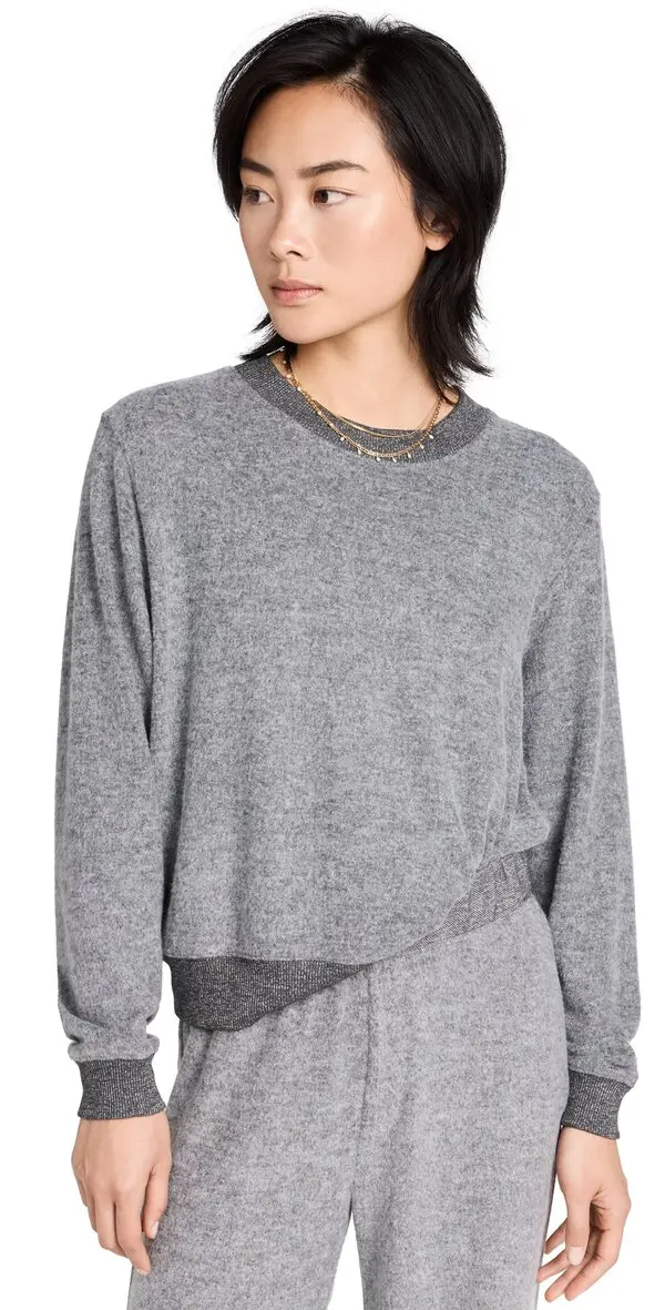 Z Supply Russell Striped Sweater - Charcoal Heather