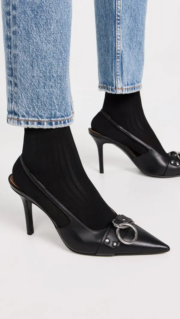 R13 Slingback Heels With Ring