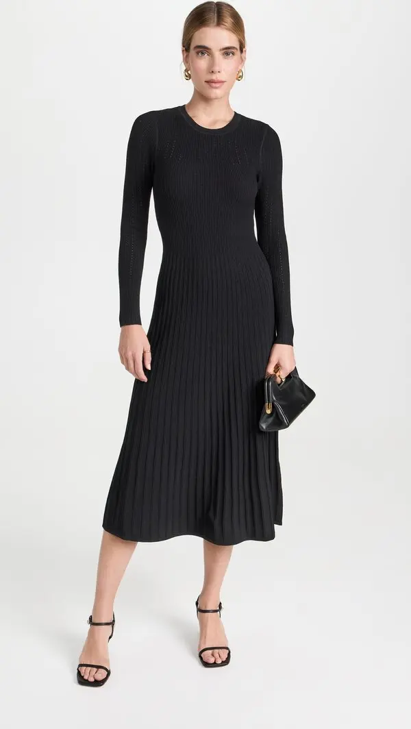 veronica beard nami knit dress In Black - 40% Off Womens dresses