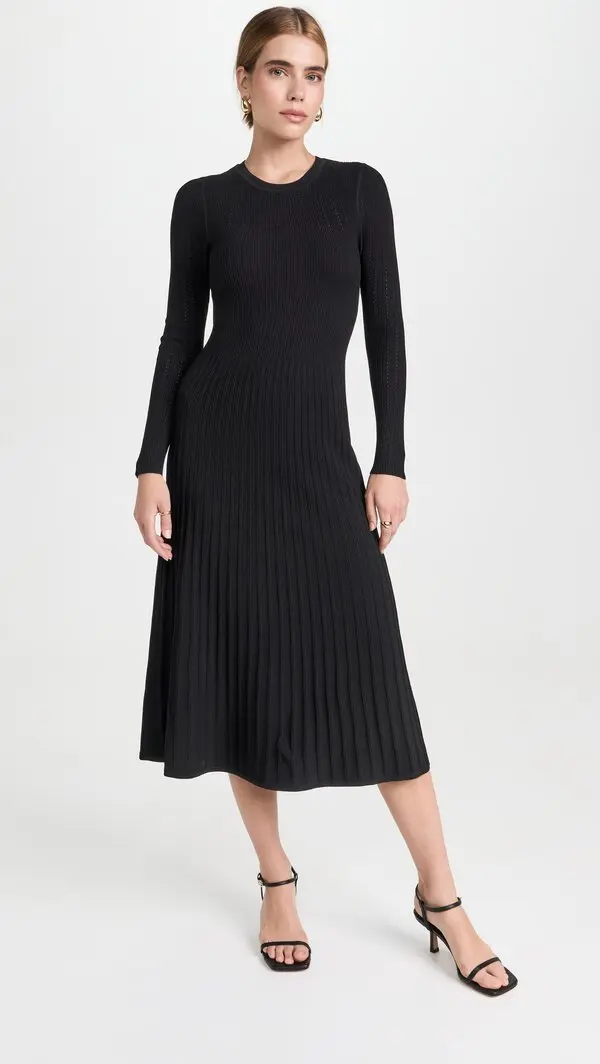 summer knit mini dress French Connection Maxime Knit Mini Dress - Black/Summer White main image 1