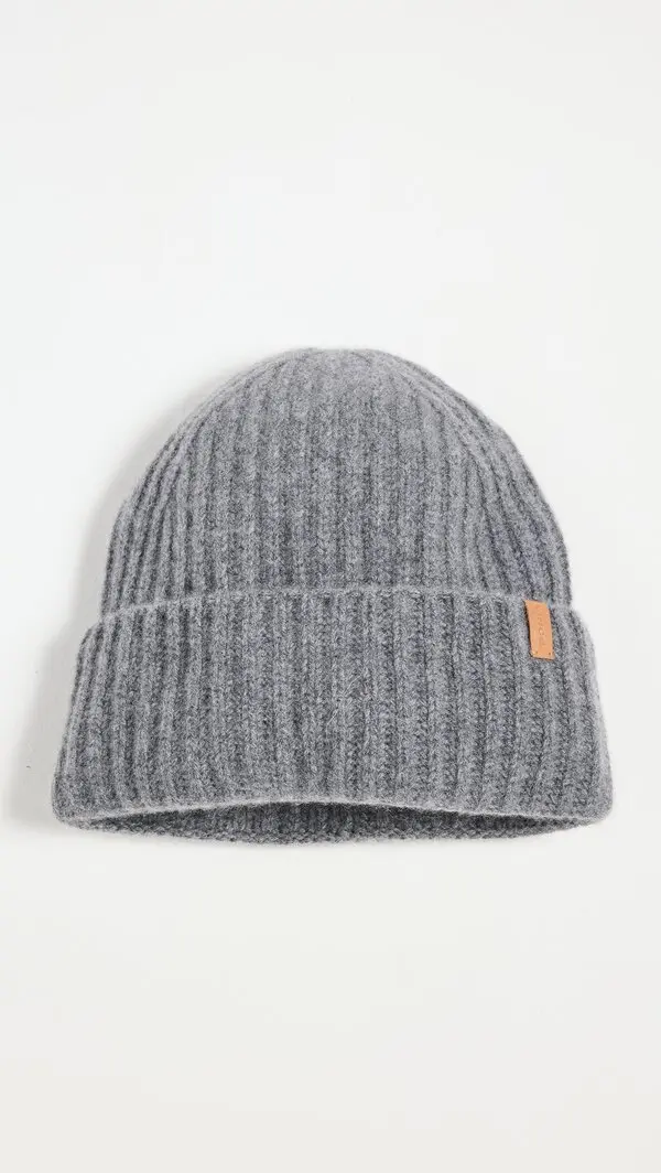 Vince Brushed Cashmere Beanie - Heather Grey | Editorialist display picture 3