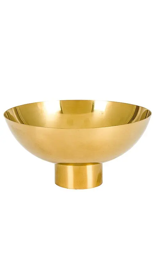 HAWKINS NEW YORK Essential Medium Footed Bowl In Metallic Gold - Brass
