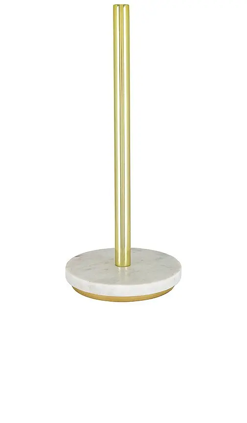 HAWKINS NEW YORK Simple Marble + Brass Paper Towel Holder In Metallic Gold - N,a