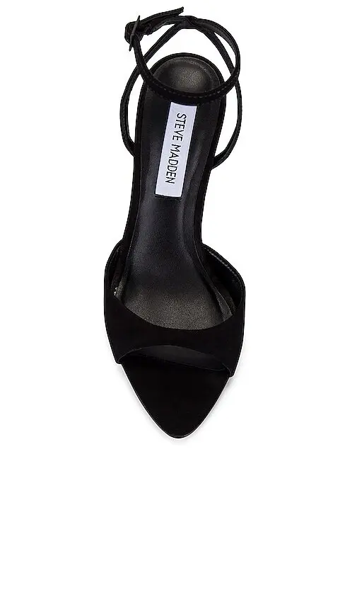 Steve Madden Beki Ankle Strap Heel - Black Nubuck