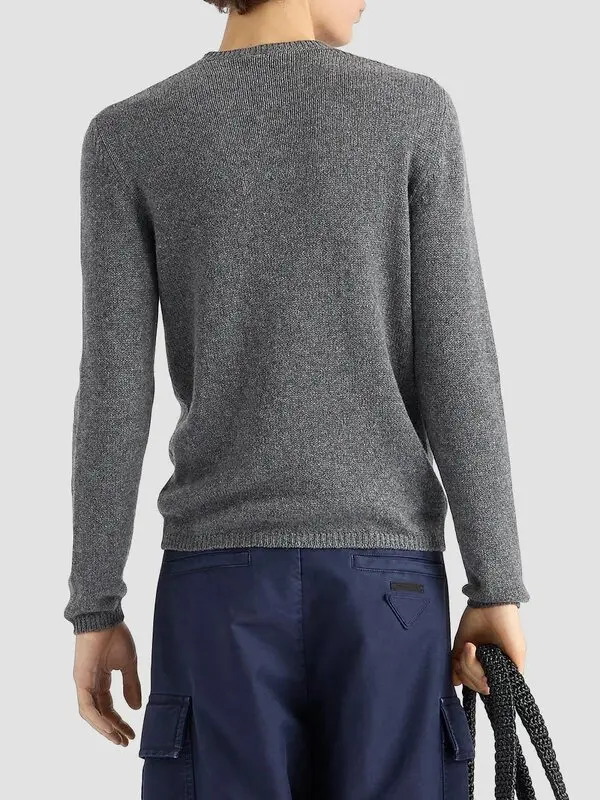 Prada Cashmere Crewneck Sweater - Grey